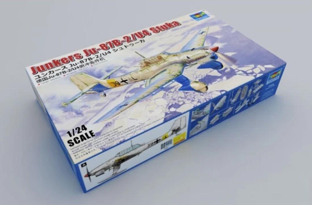JU-87B-2/U4 STUKA -- Plastic Model Airplane Kit -- 1/24 Scale -- #2422 ...