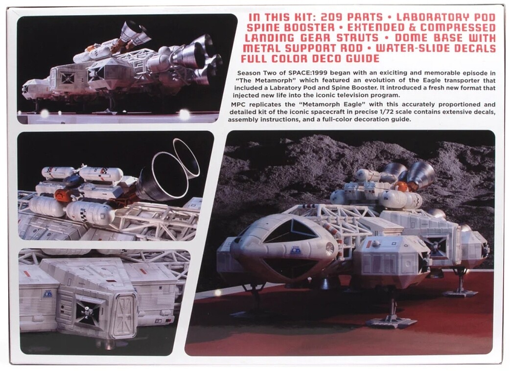 Space 1999 Eagle 4 Transporter -- Plastic Model Space 1999 Kit -- 1/72 ...