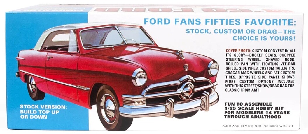 1950 Ford Convertible Street Rods Edition -- Plastic Model Car Vehicle ...