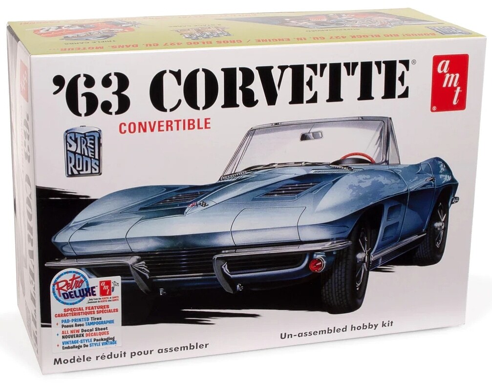 Gallery Pictures AMT 1963 Chevy Corvette Convertible Plastic Model Car ...