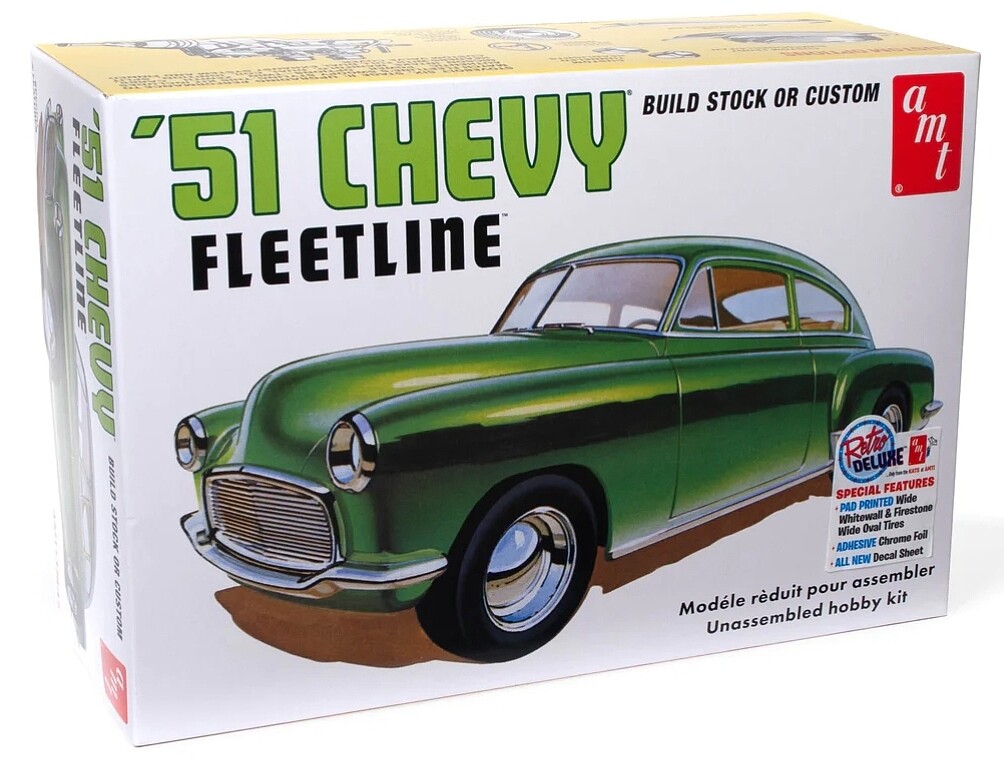 1951 Chevrolet Fleetline -- Plastic Model Car -- 1/25 Scale -- #1378 ...