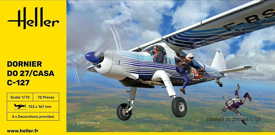 Dornier Do27/Casa C127 Civilian Aircraft -- Plastic Model Airplane Kit ...