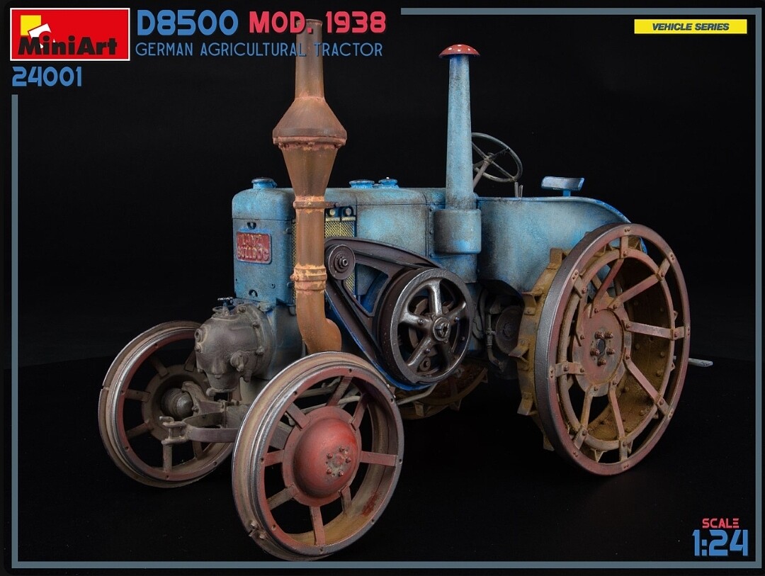 German D8500 Mod 1938 Ag -- Plastic Model Tractor Kit -- 1/24 Scale ...