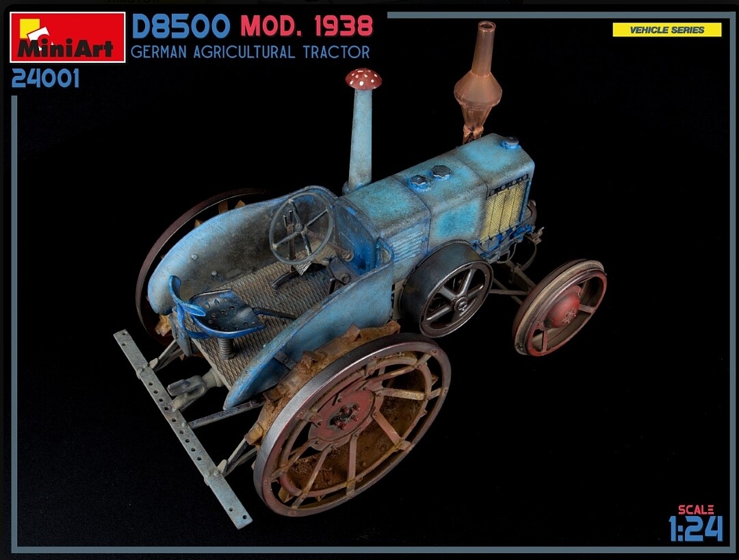 German D8500 Mod 1938 Ag -- Plastic Model Tractor Kit -- 1/24 Scale ...