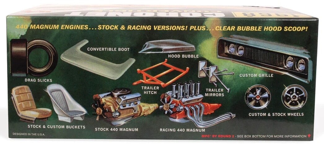 1968 Dodge Coronet Convertible w/Trailer -- Plastic Model Car Kit -- 1/ ...