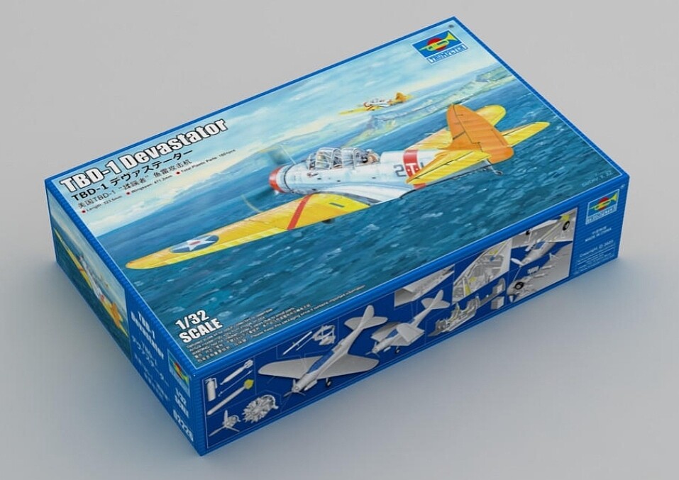 TBD1 Devastator Aircraft -- Plastic Model Airplane Kit -- 1/32 Scale ...