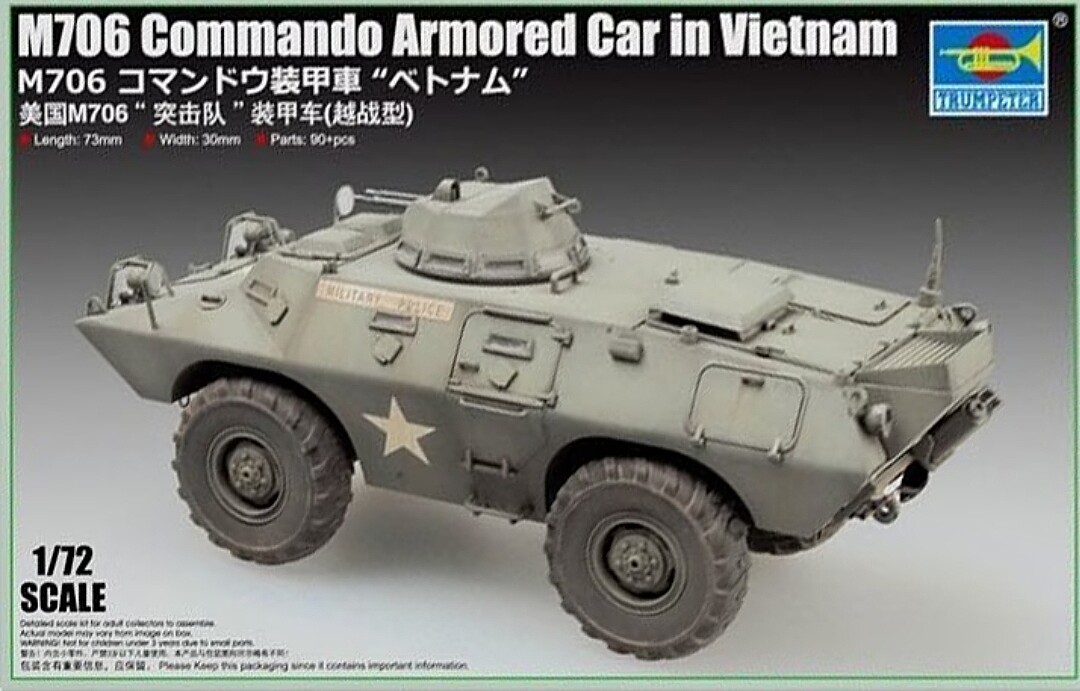 M706 Commando Armored Car Vietnam -- Plastic Model Military Vehicle Kit ...