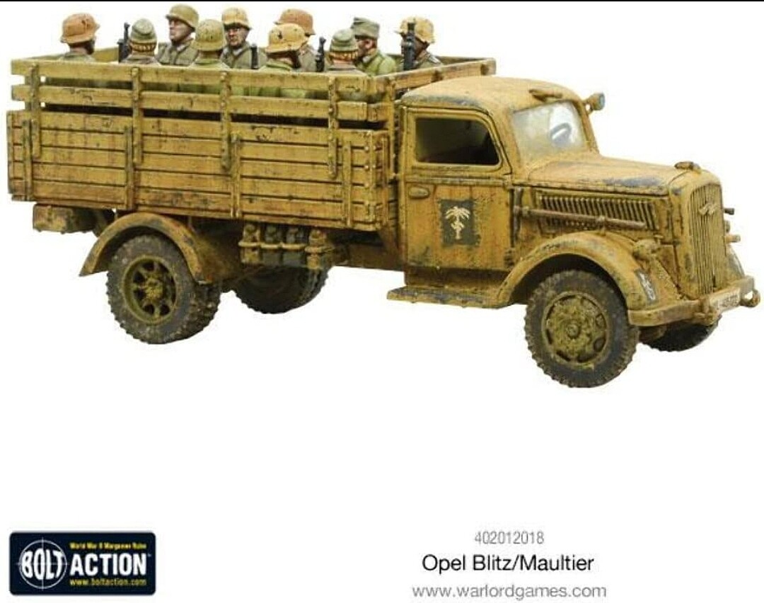 28mm Bolt Action- WWII Opel Blitz/Maultier German Truck (Plastic ...