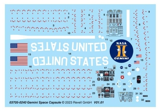 Gemini Space Capsule 60th Anniversary Edition -- Plastic Model Kit -- 1 ...