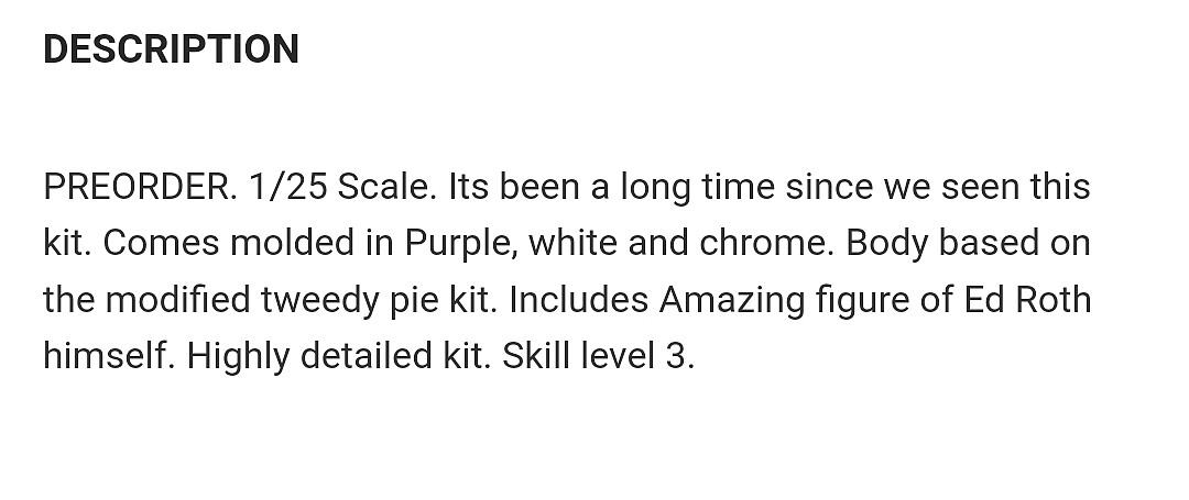 Ed Big Daddy Roth Boss Fink -- Plastic Model Car Kit -- 1/25 Scale ...