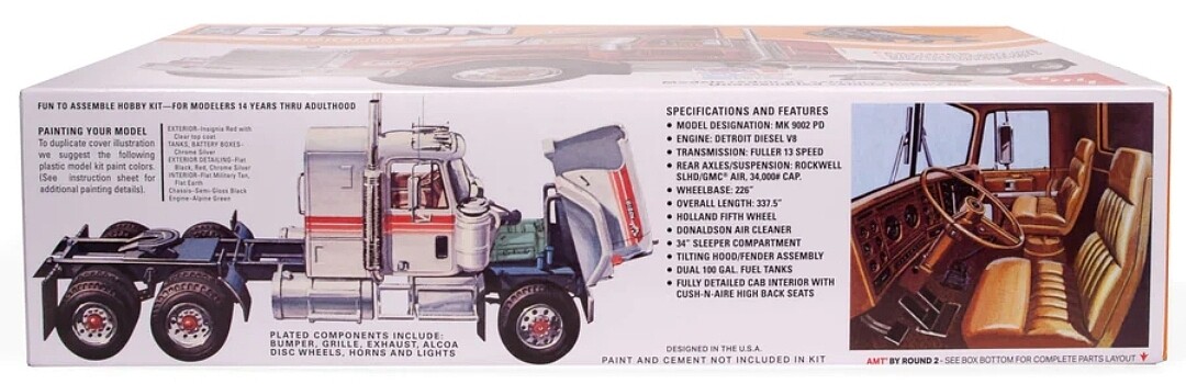 1/25 Chevrolet Bison Conventional Tractor Cab -- Plastic Model Truck ...