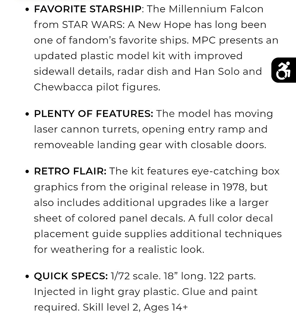 Star Wars - Millennium Falcon -- Science Fiction Plastic Model Kit -- 1 ...