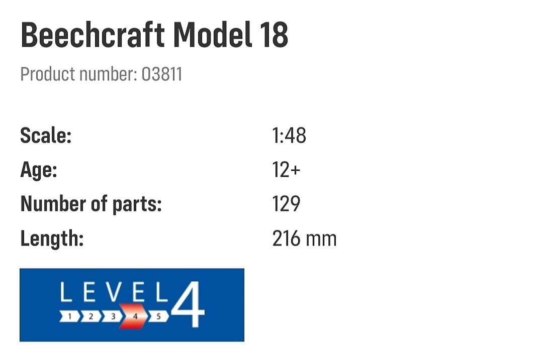 Beechcraft Model 18 Aircraft -- Plastic Model Airplane Kit -- 1/48 ...