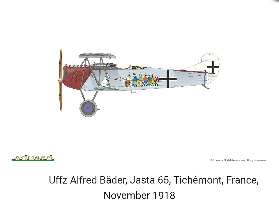 WWI Fokker D VII (OAW) German BiPlane Fighter -- Plastic Model Airplane ...