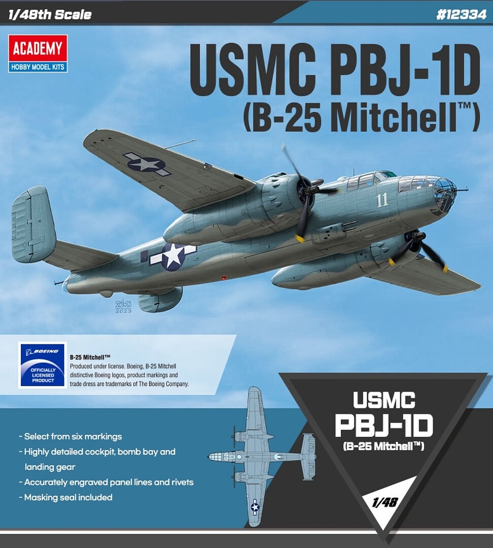 USMC PBJ-1D Bomber -- Plastic Model Airplane Kit -- 1/48 Scale ...