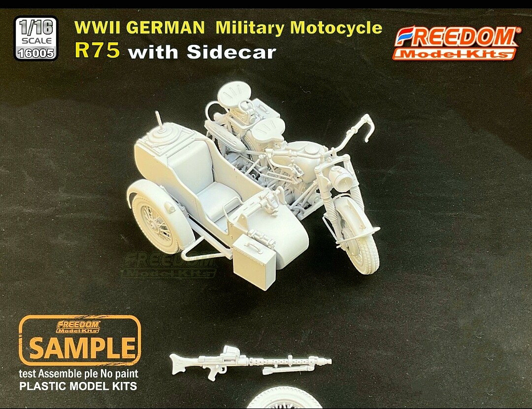 1/16 WWII German R75 Military Motorcycle w/Side Car (New Tool) pictures ...