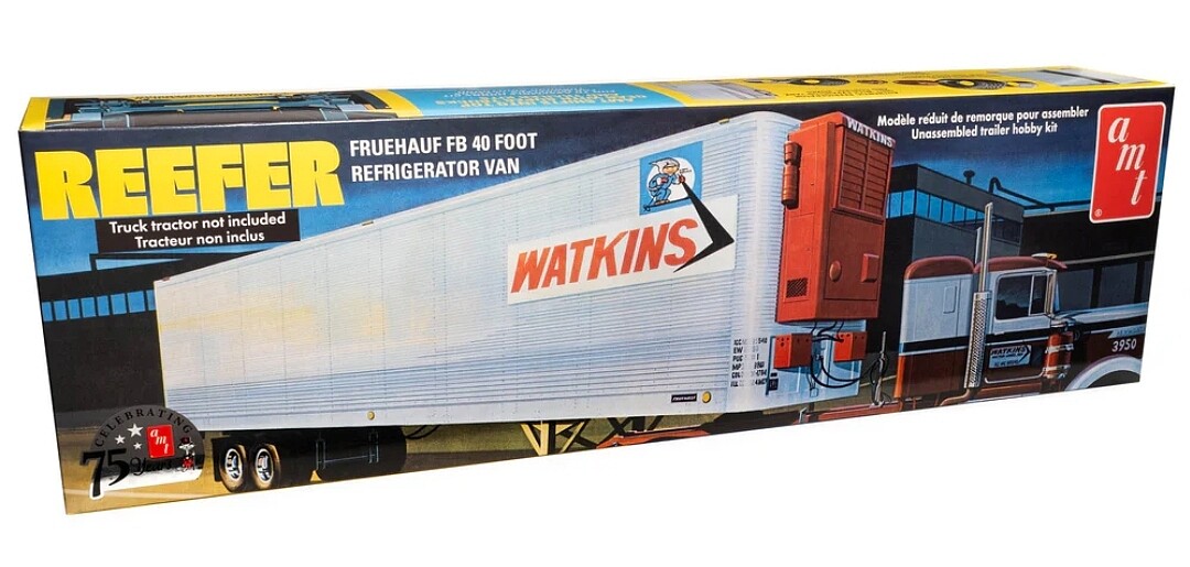 Watkins Fruehauf 40' Reefer Semi-Trailer -- Plastic Model Truck Vehicle ...