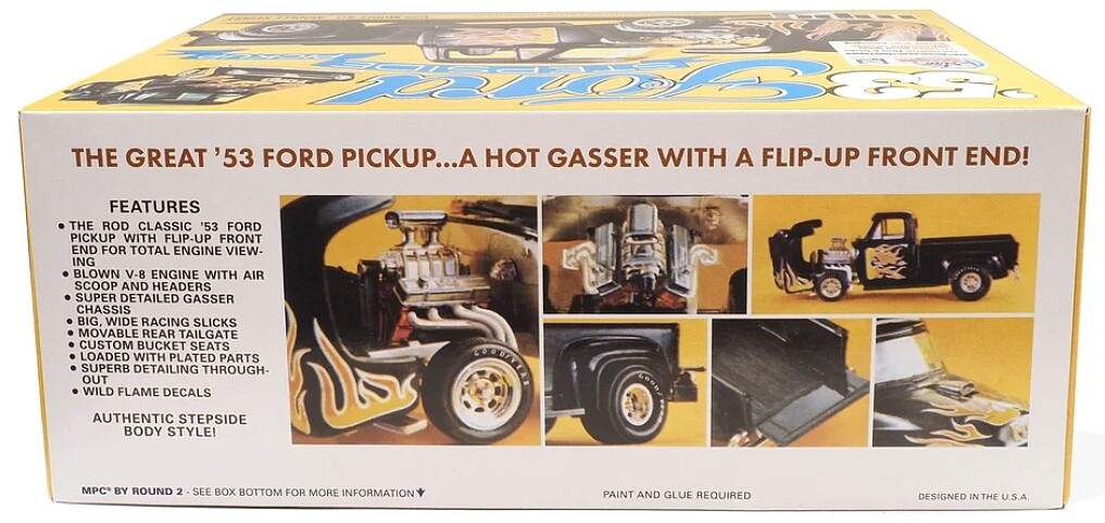 1953 Ford Stepside Pickup Truck with Flip-Nose -- Plastic Model Truck ...