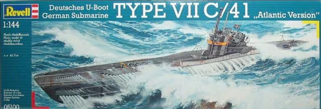 German U-Boat Type VIIC/41 Atlantic Version -- Plastic Model Military ...