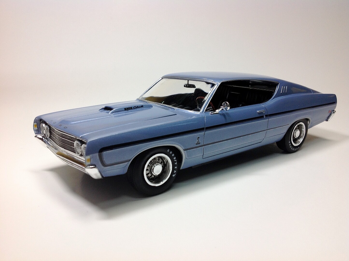 1969 Ford Torino Cobra Fastback Car -- Plastic Model Car Vehicle -- 1/ ...