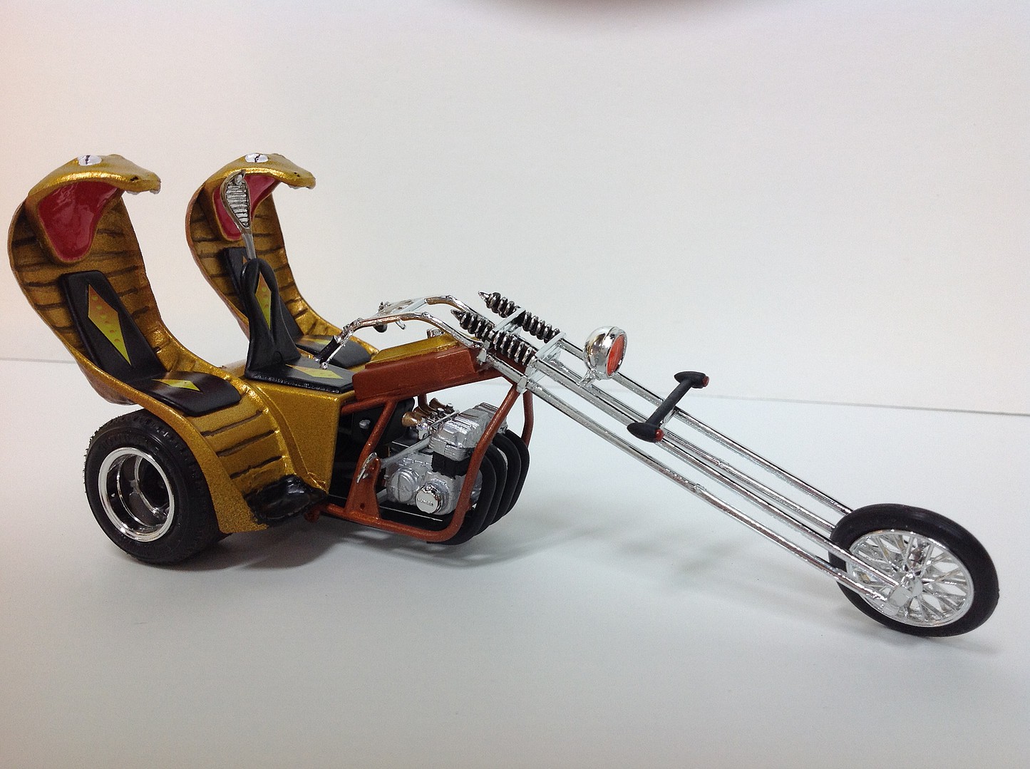 Cobra Chopper Custom Trike -- Plastic Model Motorcycle Kit -- 1/25 ...