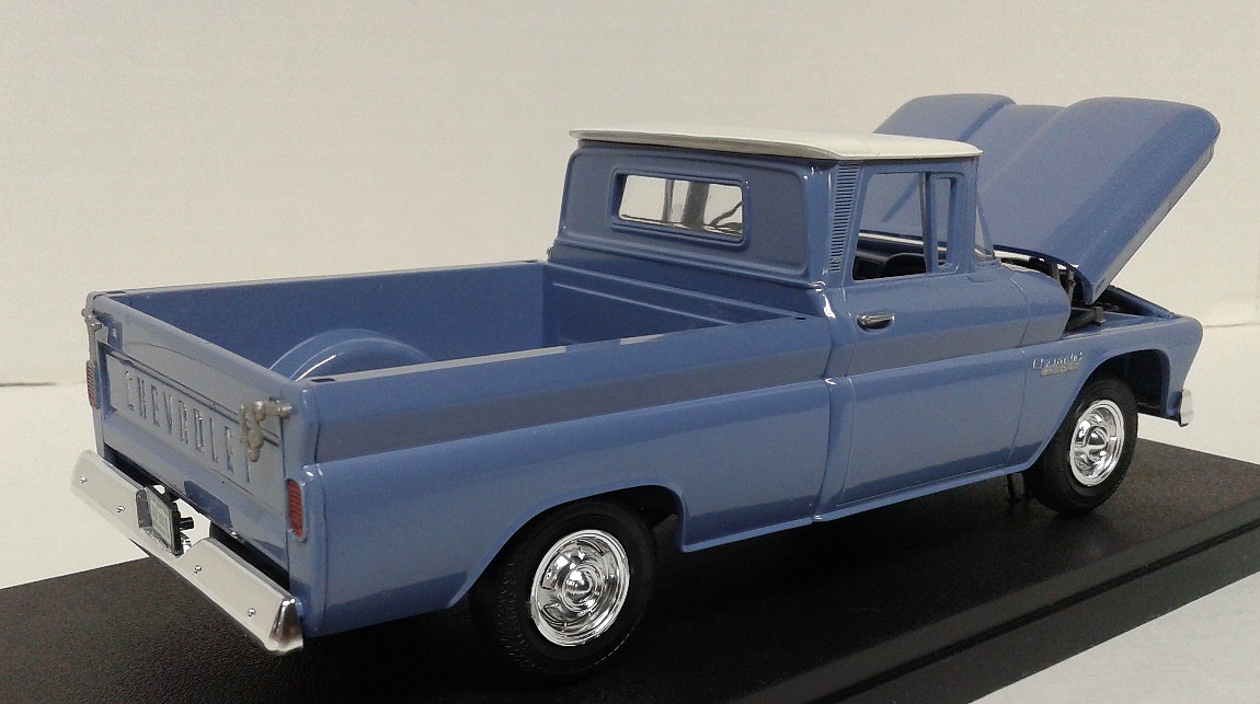 1960 Chevy Custom Fleetside Pickup with Go Kart -- Plastic Model Truck ...