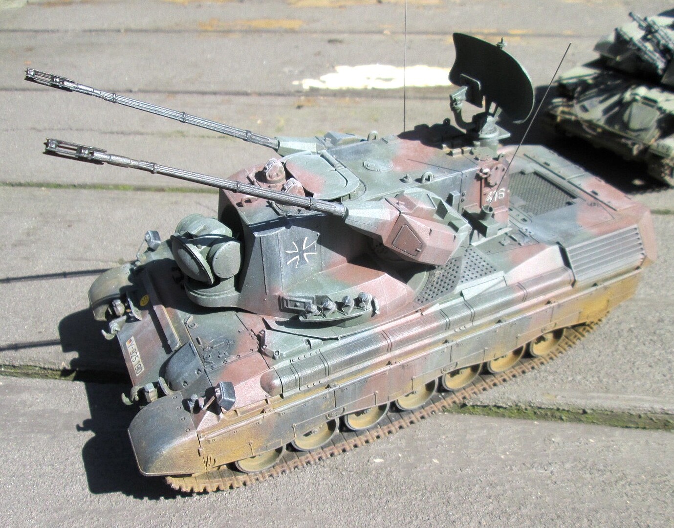 West German Lfakpanzer Gepard Tank -- Plastic Model Military Vehicle ...