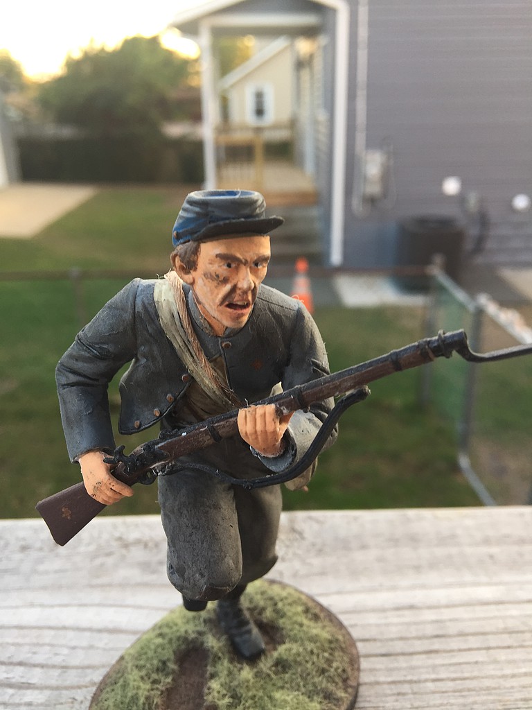 120mm Charge Confederate Infantry Soldier -- Resin Model Military ...
