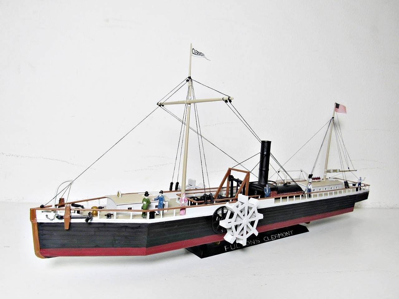 Fulton's Clermont Steam Boat (Re-Issue) -- Plastic Model Ship Kit -- 1/ ...