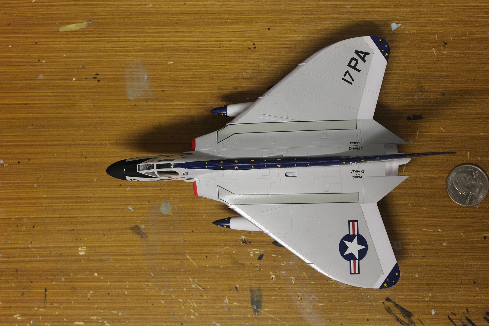 F4D-1 Skyray supersonic Fighter Jet -- Plastic Model Airplane Kit -- 1/ ...