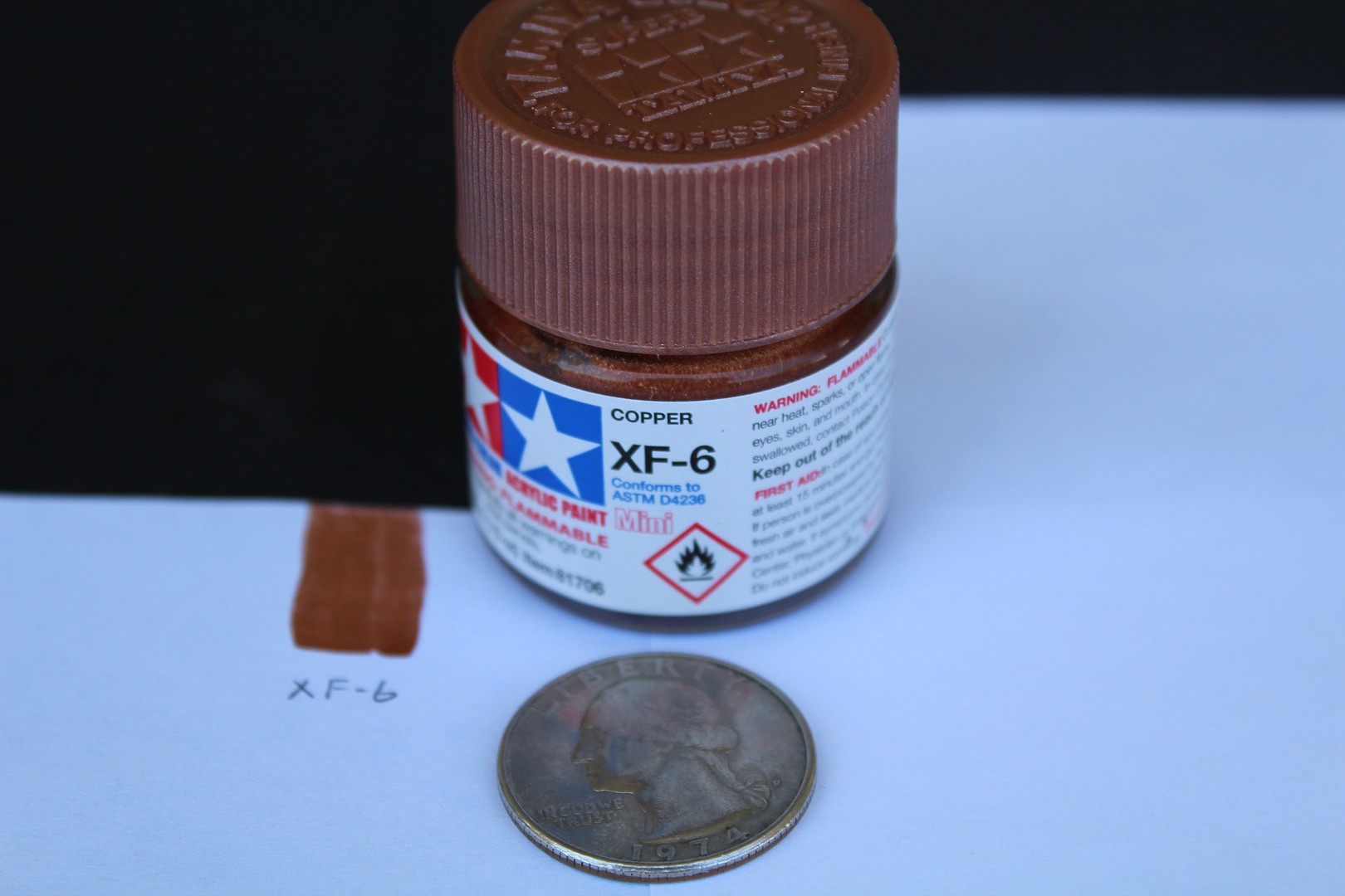 Acrylic Mini XF6 Copper 1/3 oz -- Hobby and Model Acrylic Paint ...