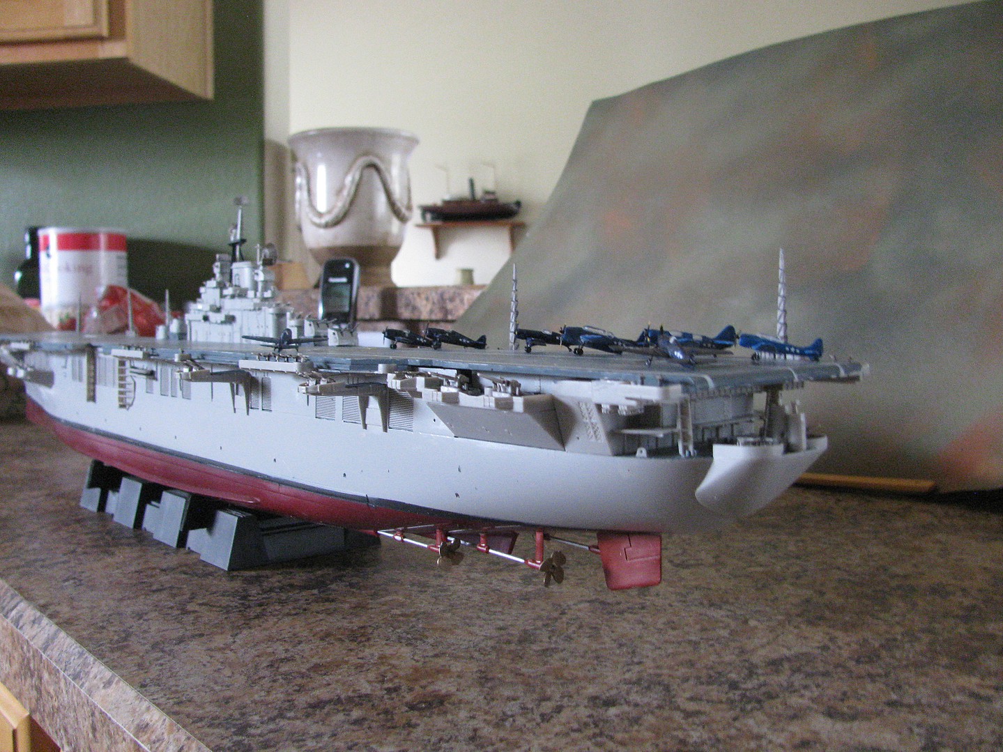 USS Franklin CV13 Aircraft Carrier 1944 -- Plastic Model Military Ship ...