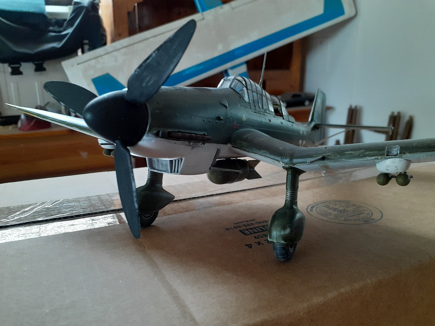 Junkers Ju-87G-2 Stuka German Dive Bomber -- Plastic Model Airplane Kit ...