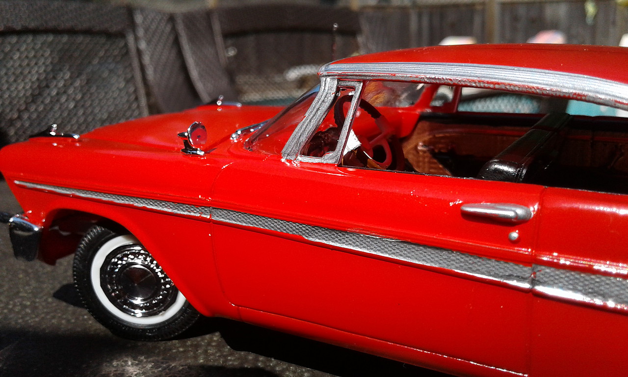 1958 Plymouth Christine Car (Red) -- Plastic Model Car Kit -- 1/25 ...