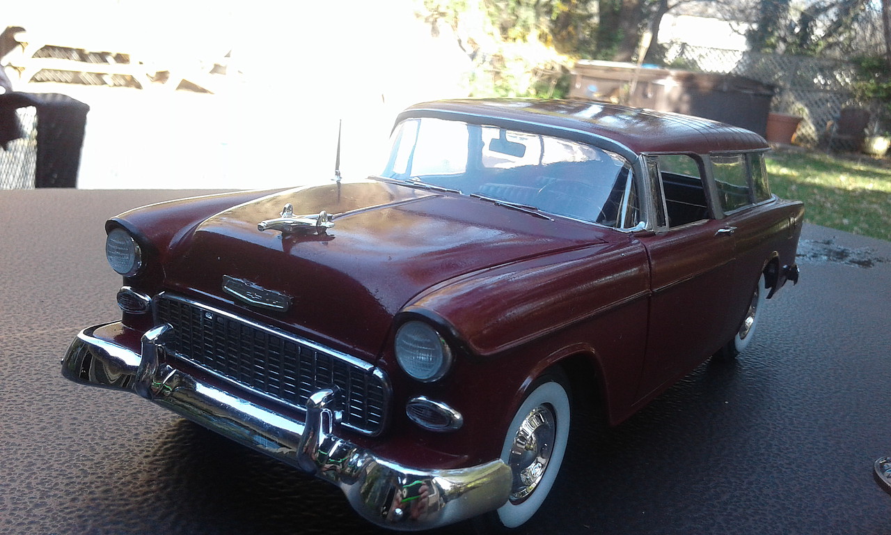 1955 Chevy Nomad Wagon -- Plastic Model Car Kit -- 1/16 Scale -- #1005 ...