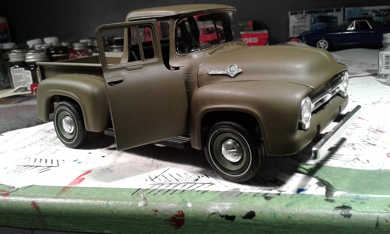 1956 Ford F-100 Pickup Truck -- HO Scale Model Railroad Roadway Vehicle ...