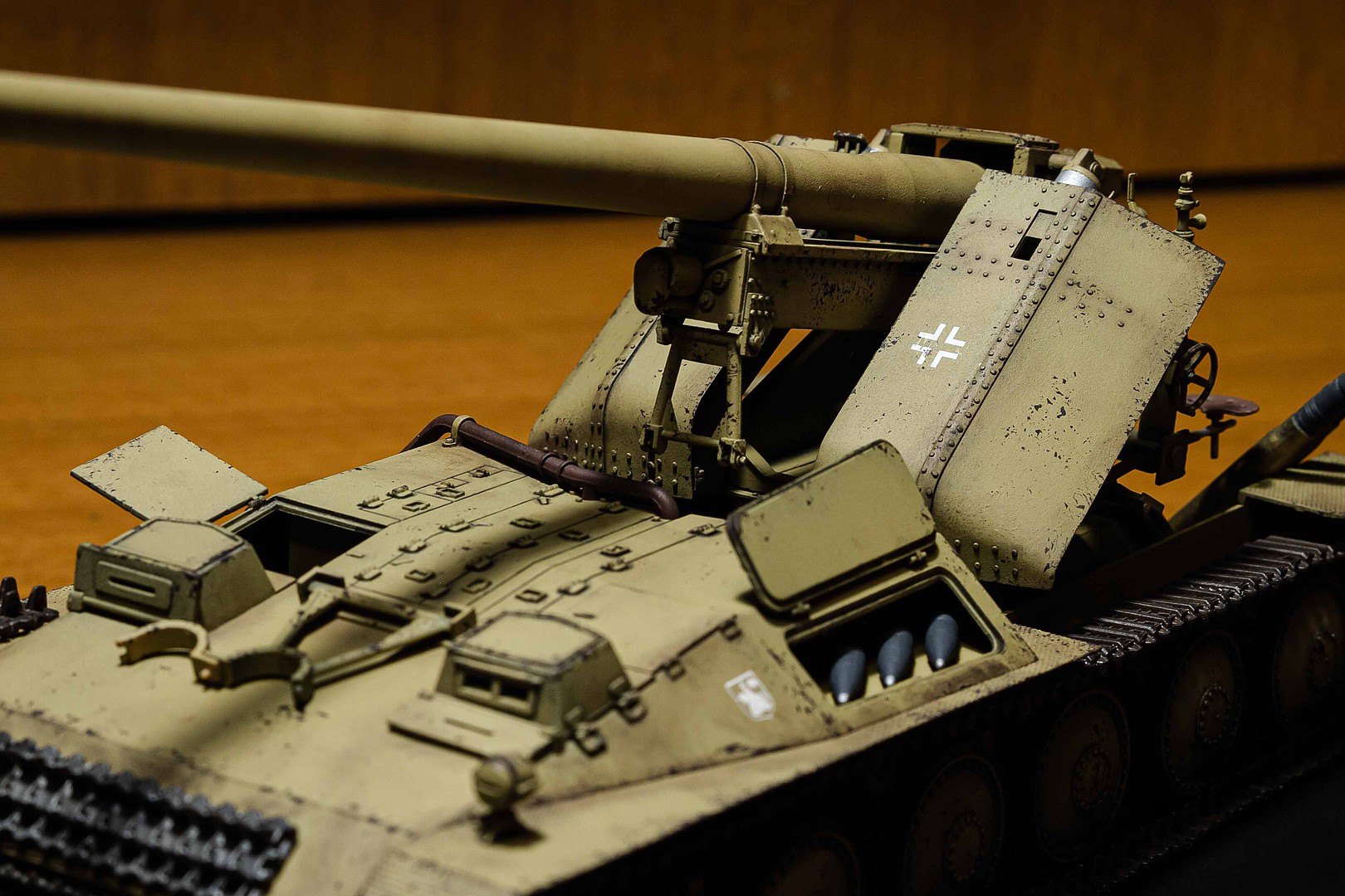 German Krupp 1 12.8cm PaK 44 Waffentrager Carrier -- Plastic Model Kit ...