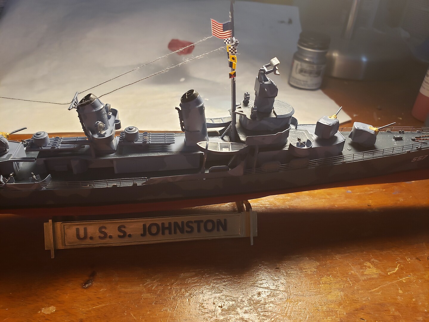 US Navy DD445 Fletcher Destroyer Boat -- Plastic Model Military Ship ...