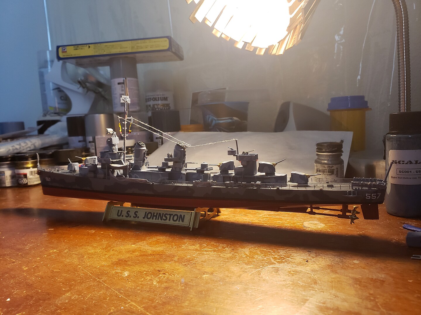 US Navy DD445 Fletcher Destroyer Boat -- Plastic Model Military Ship ...