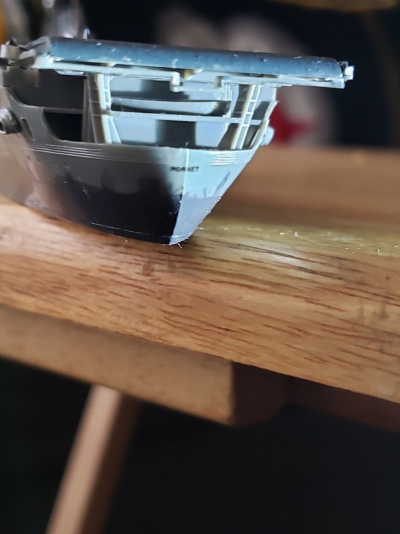 USS Hornet Aircraft Carrier Waterline -- Plastic Model Military Ship ...