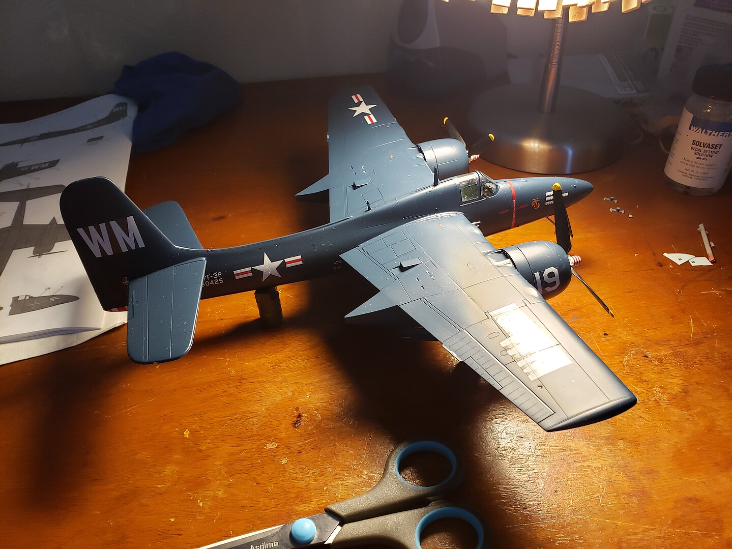 F7F-3 Tigercat -- Plastic Model Airplane Kit -- 1/48 Scale -- #2756s ...