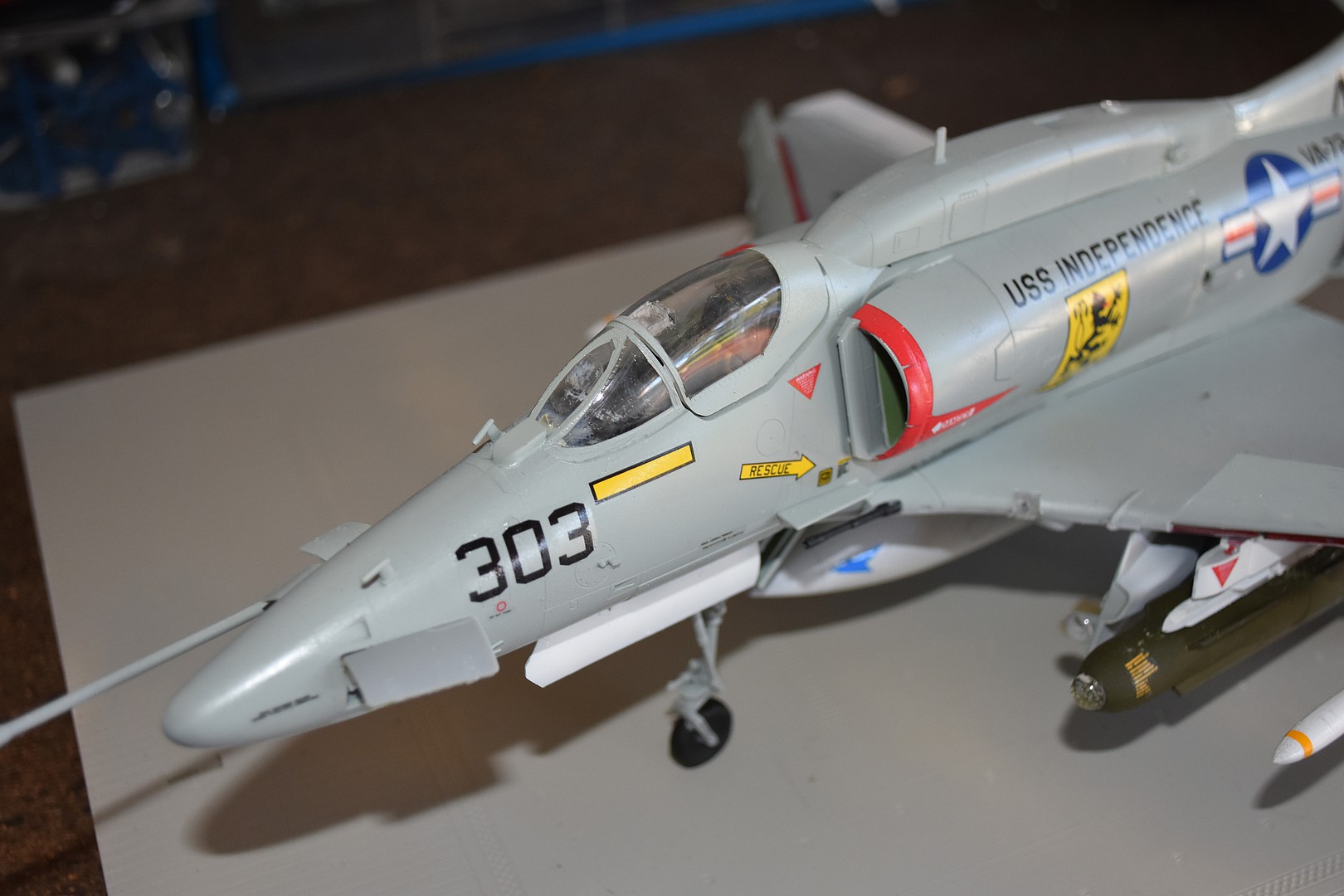 A4E Skyhawk Attack Aircraft -- Plastic Model Airplane Kit -- 1/32 Scale ...