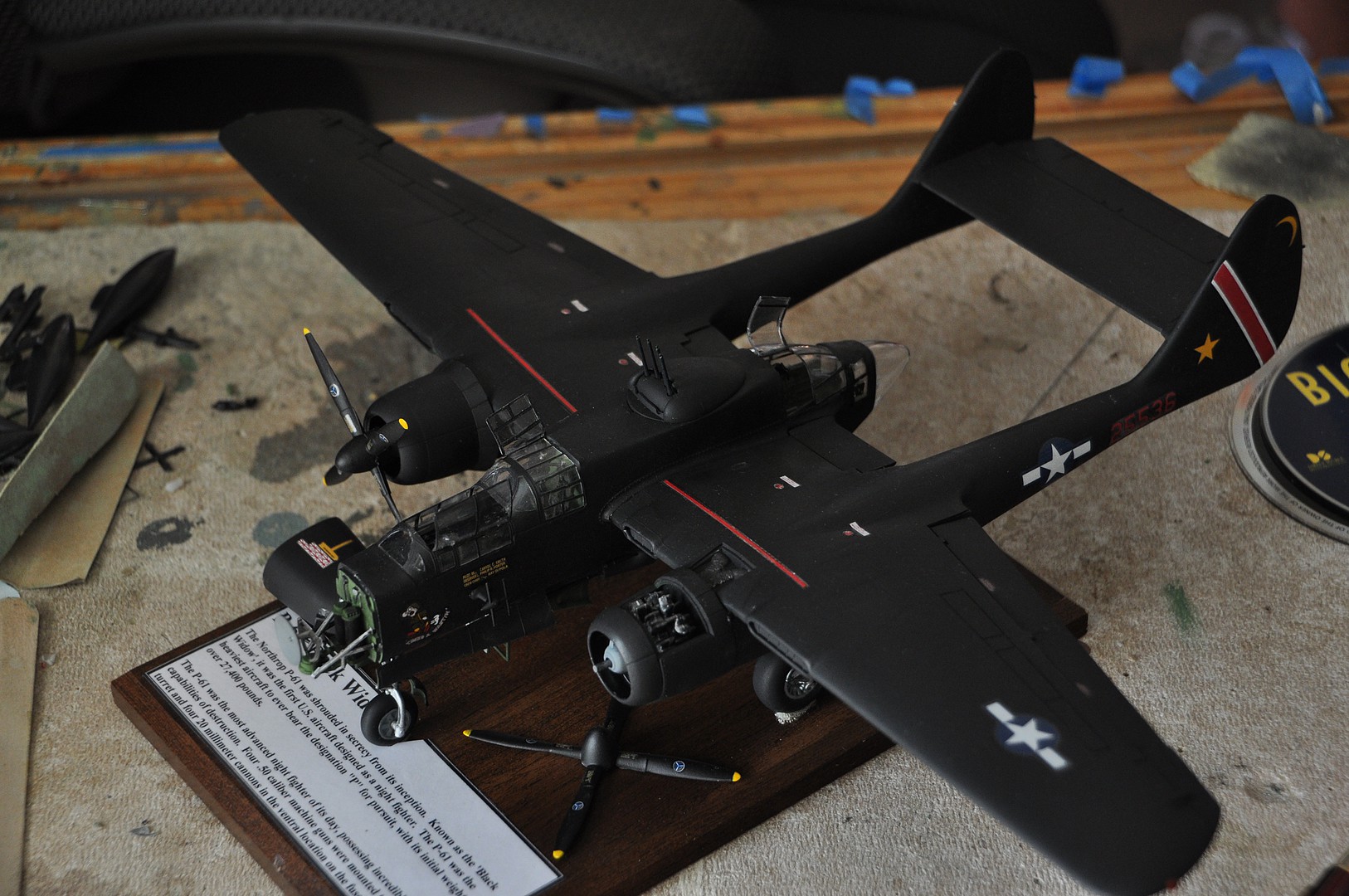 P-61 Black Widow -- Plastic Model Airplane Kit -- 1/48 Scale -- #857546 ...