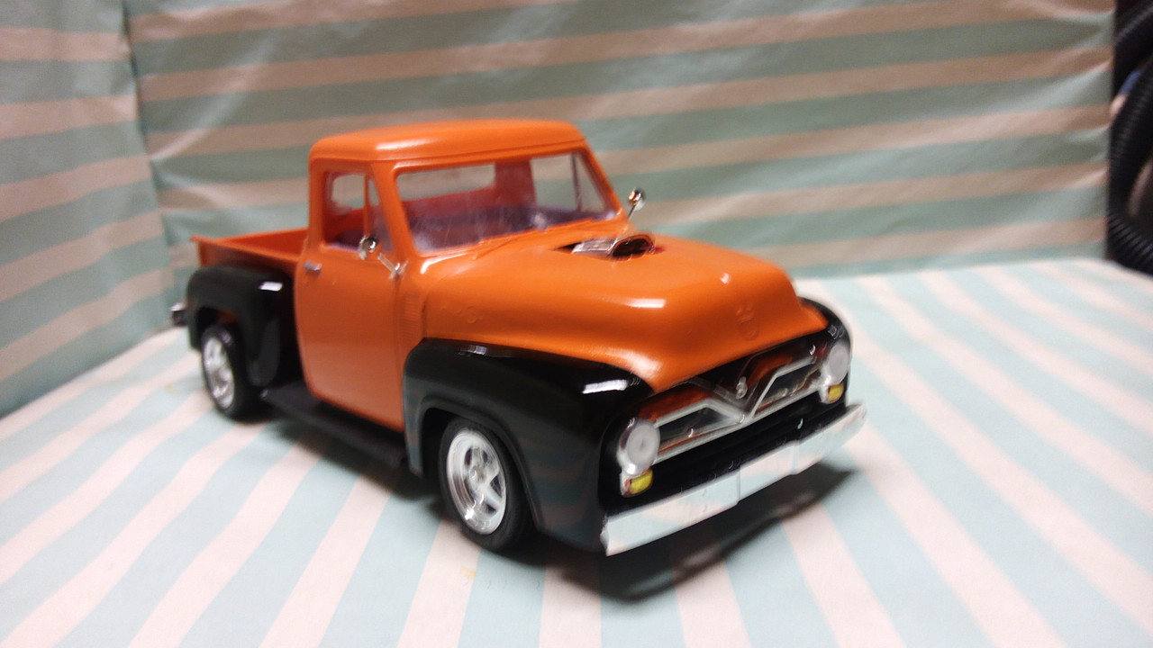 1955 Ford F-100 Pickup Street Rod -- Plastic Model Truck Kit -- 1/24 ...