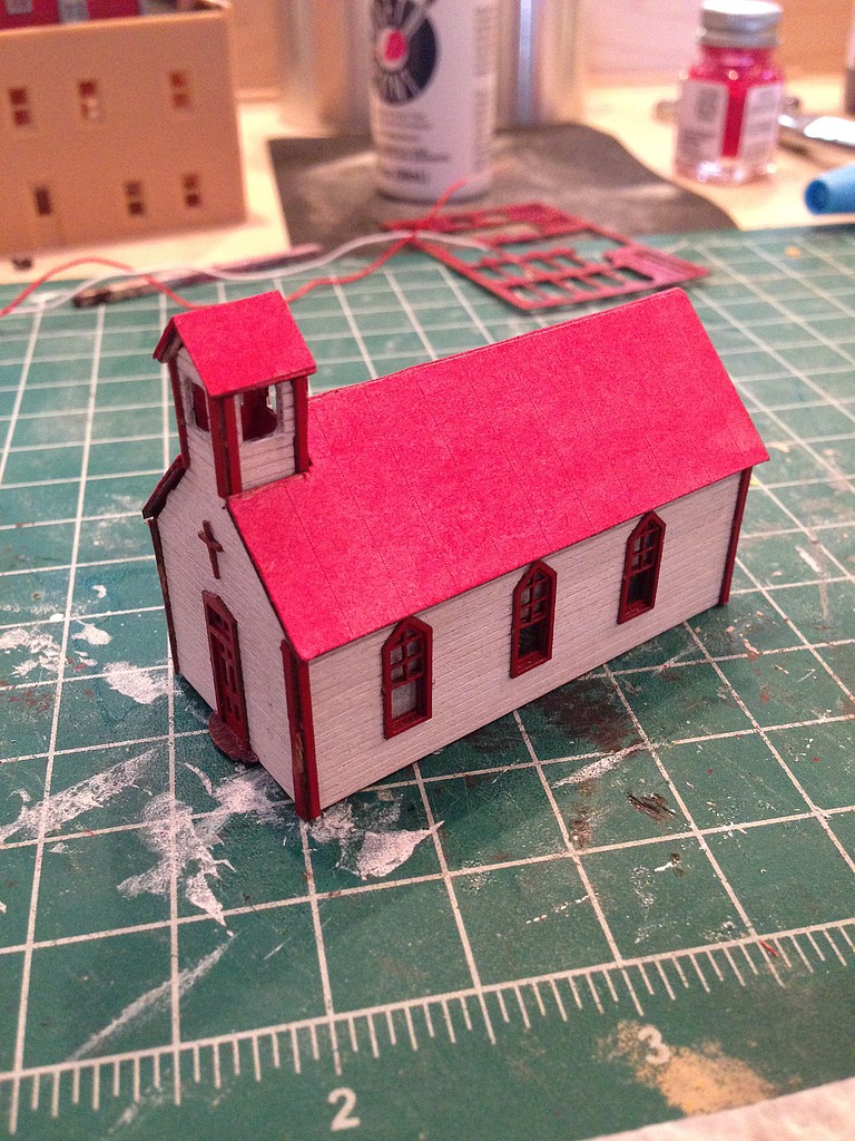 Crossroads Church Kit -- N Scale Model Railroad Building -- #691 ...