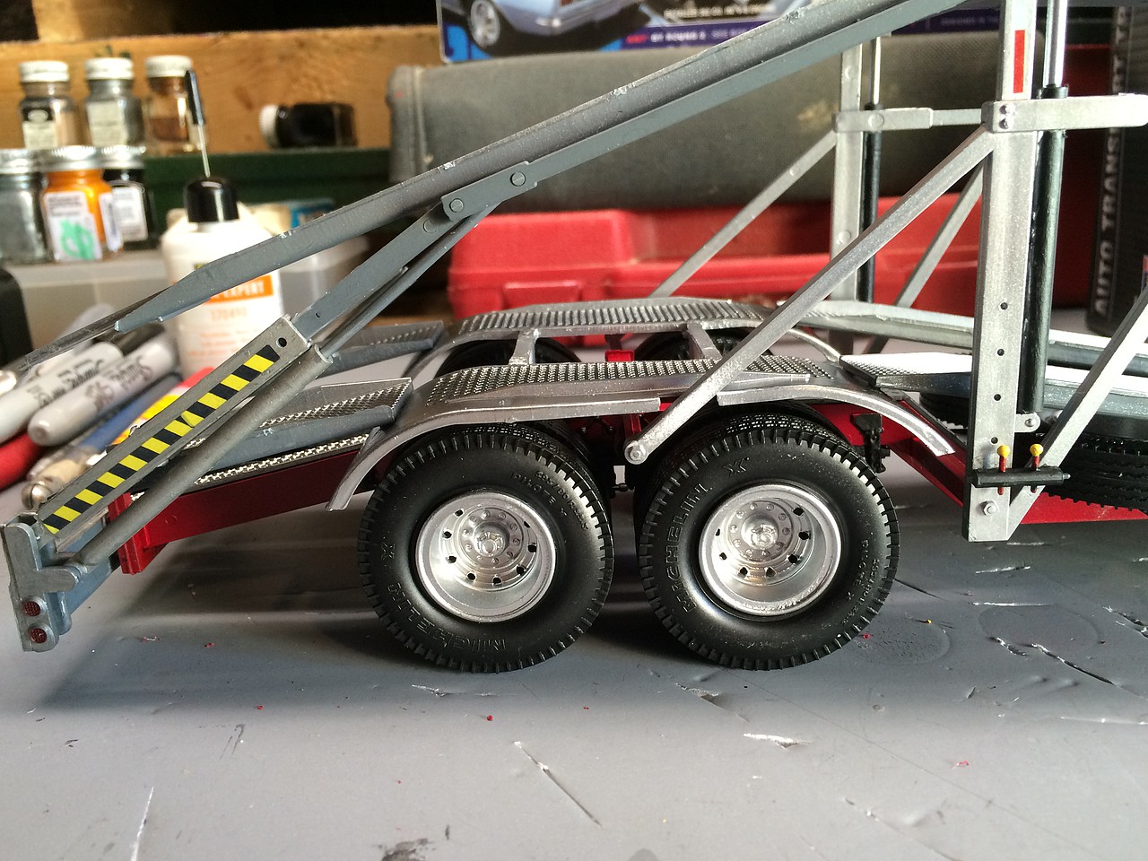 Auto Transport Trailer -- Plastic Model Trailer Kit -- 1/25 Scale ...