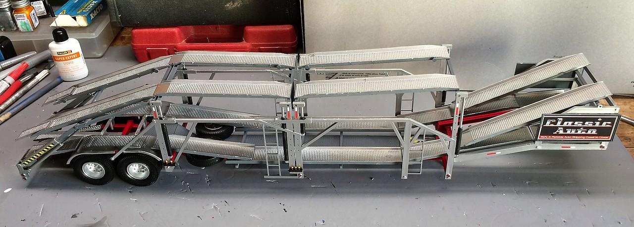 Auto Transport Trailer -- Plastic Model Trailer Kit -- 1/25 Scale ...