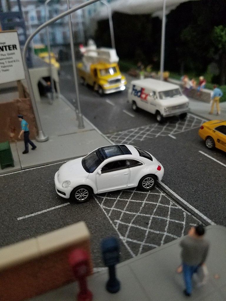 VW Beetle white -- HO Scale Model Railroad Vehicle -- #30000100 ...