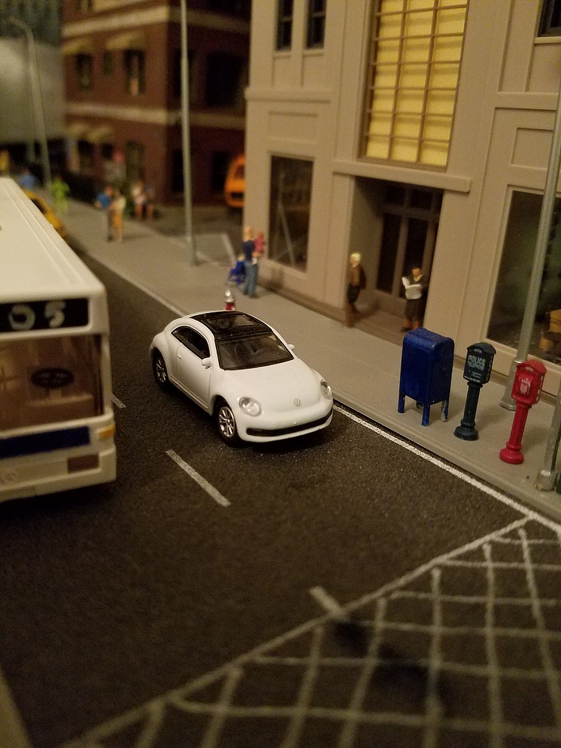 VW Beetle white -- HO Scale Model Railroad Vehicle -- #30000100 ...