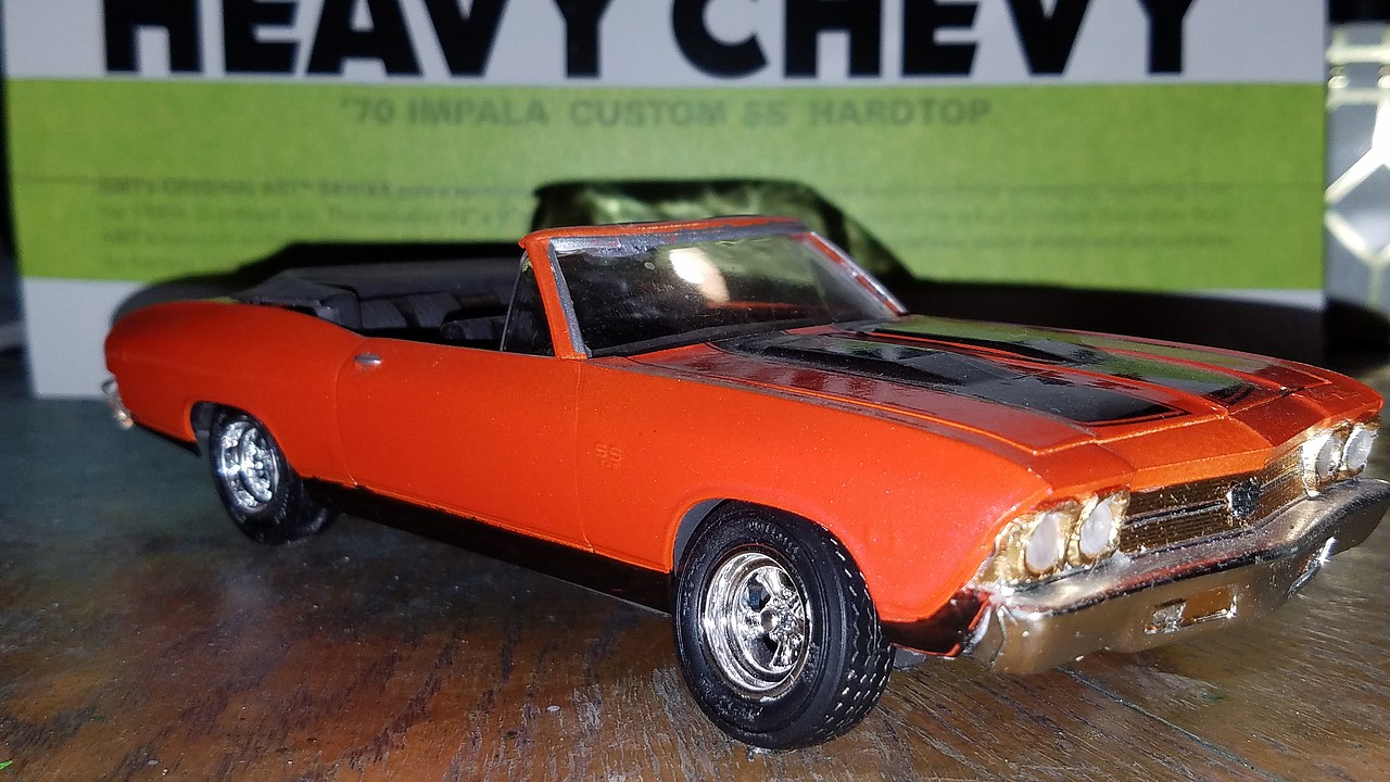 1969 CHEVELLE CONVERTIBLE -- Plastic Model Car Truck Vehicle Kit -- 1/ ...